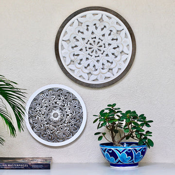 Carved Wood Round Panel for Wall - A Unique and Elegant Addition to ...