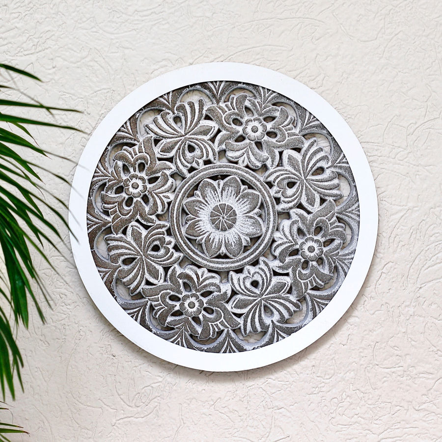 Carved Wood Round Panel for Wall - A Unique and Elegant Addition to ...