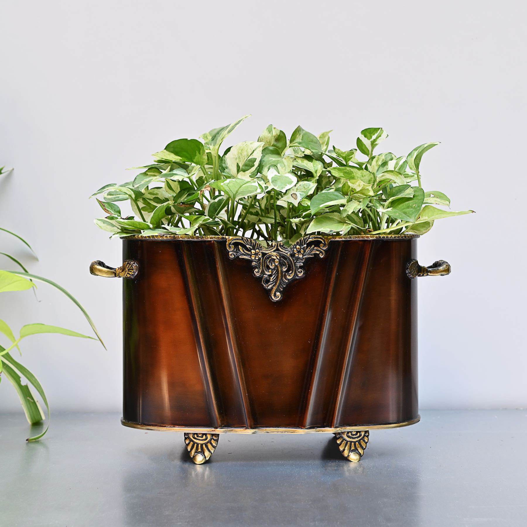 Copper Brass Indoor Planters – Mora Taara